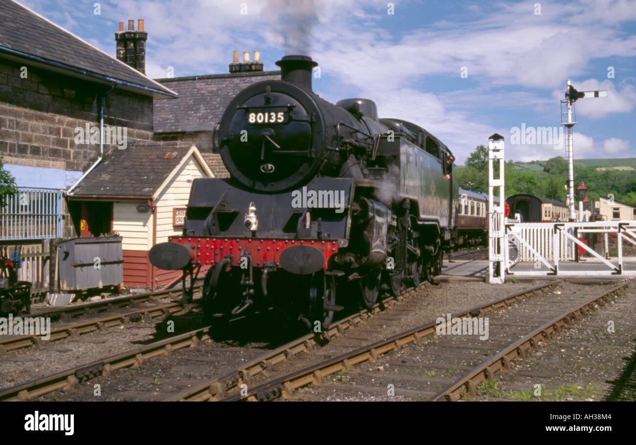 Steam locomotive Number 80135 at Grosmont steam train Station, North ...