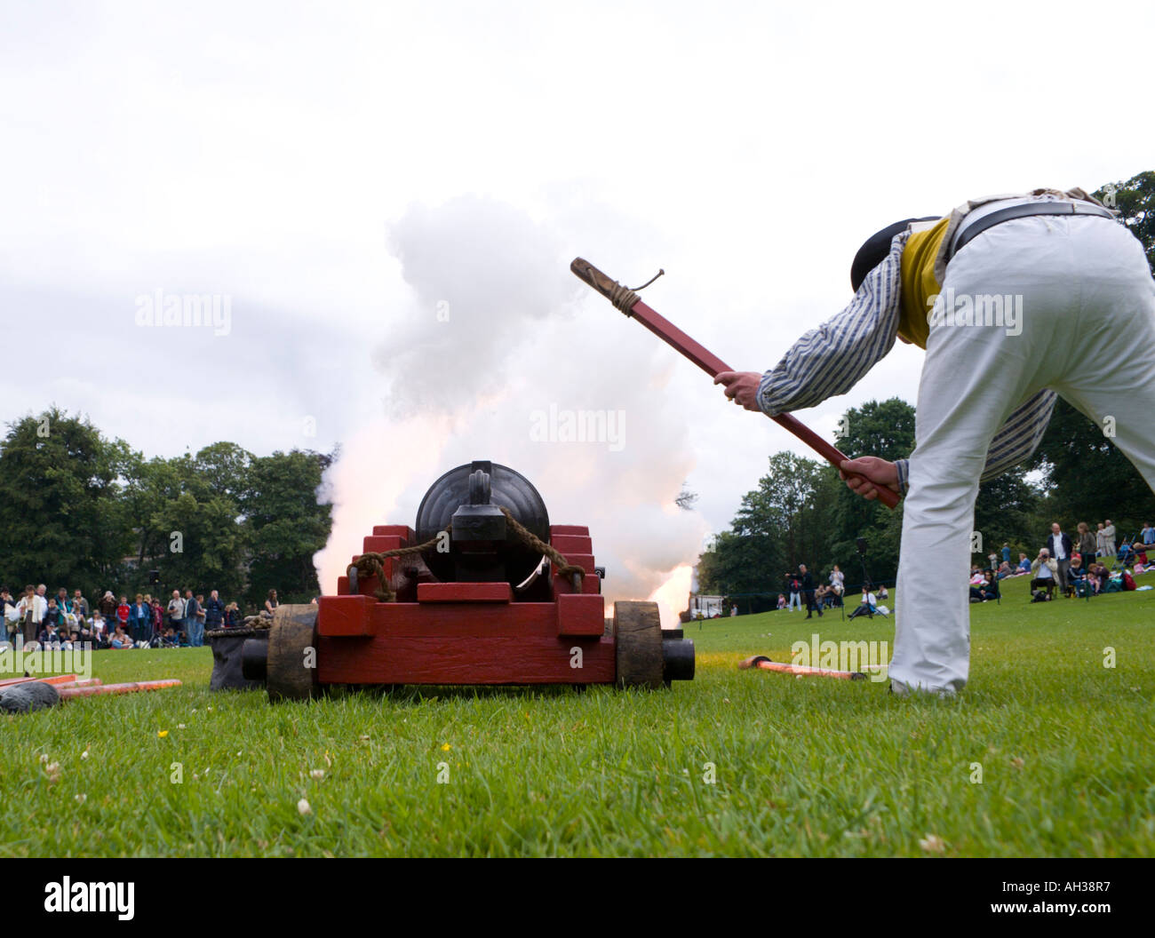 Firing Naval Canon Stock Photo - Alamy
