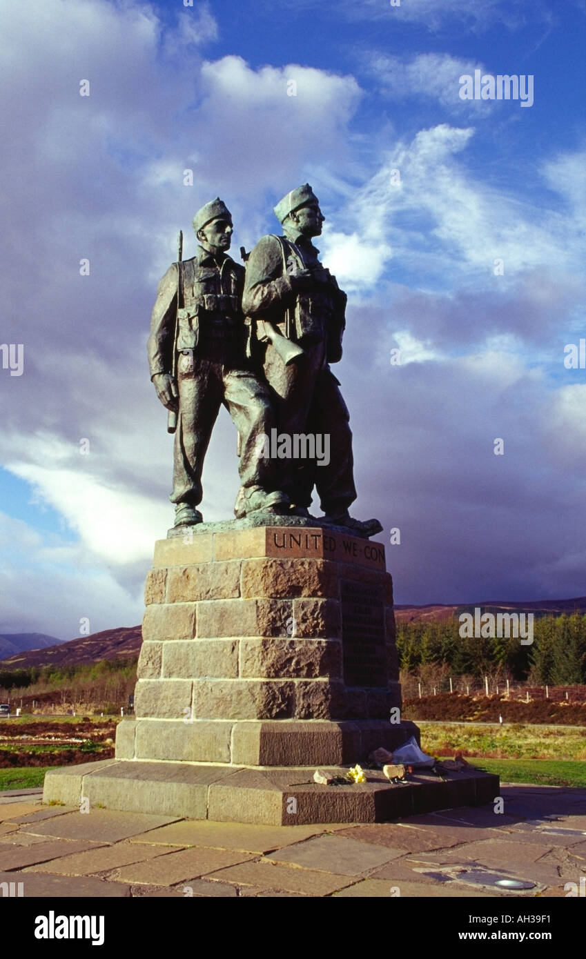Memorial to ww2 commandos at Spean bridge near fort william highlands ...