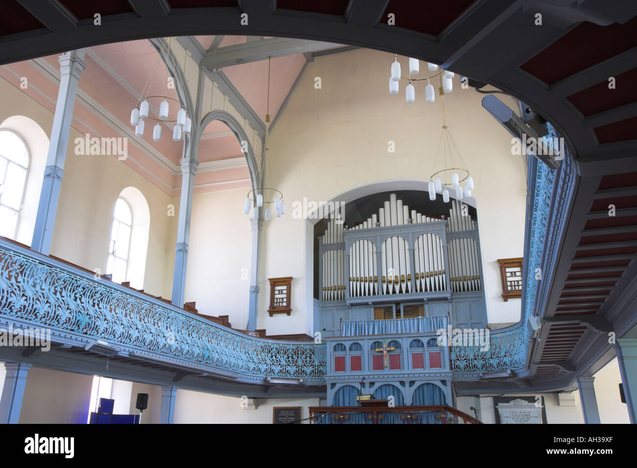 Bethany Baptist Church gallery at Pembroke Dock Stock Photo - Alamy