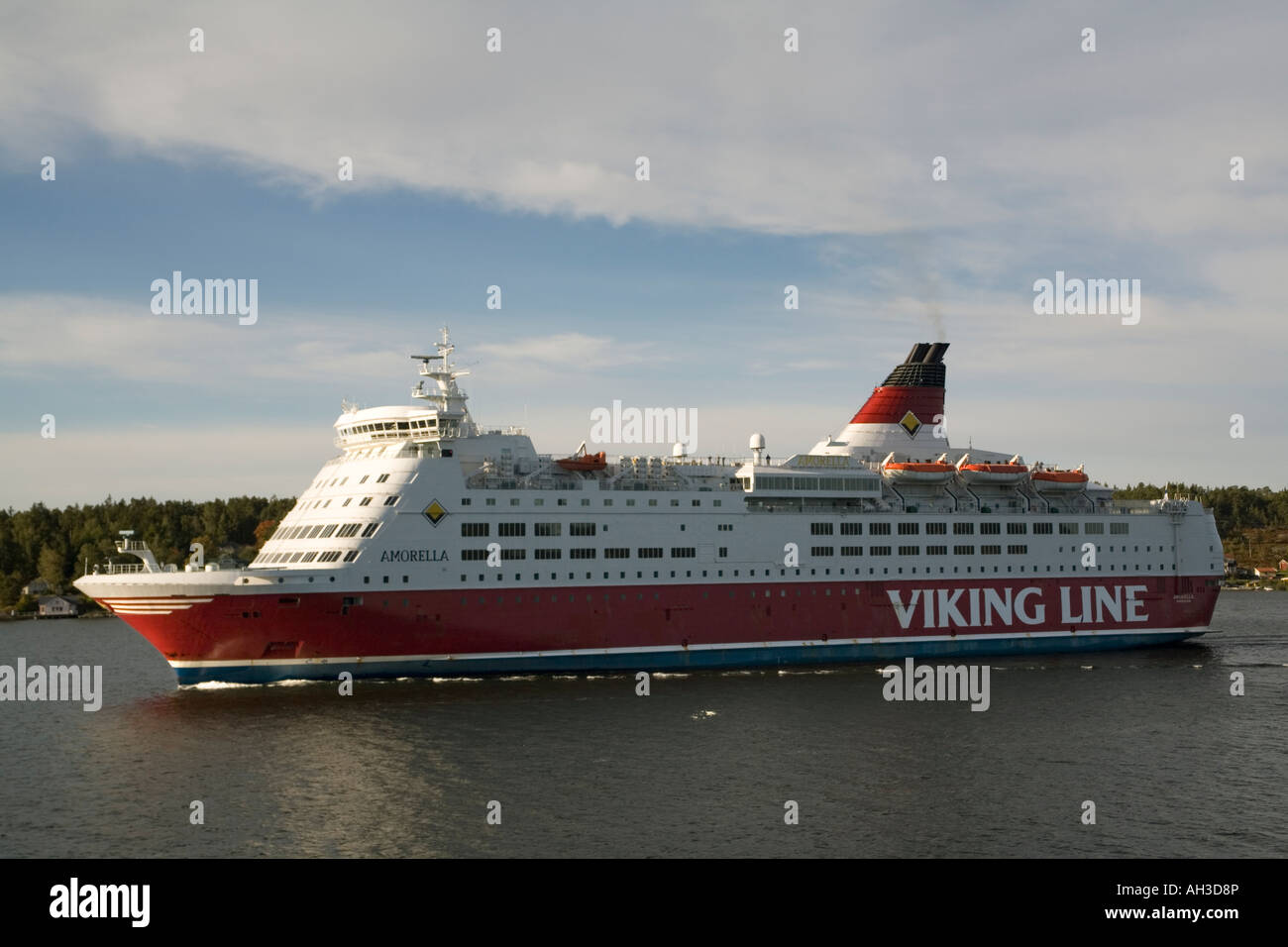 Viking Line ship in Stockholm archipelago Stock Photo - Alamy