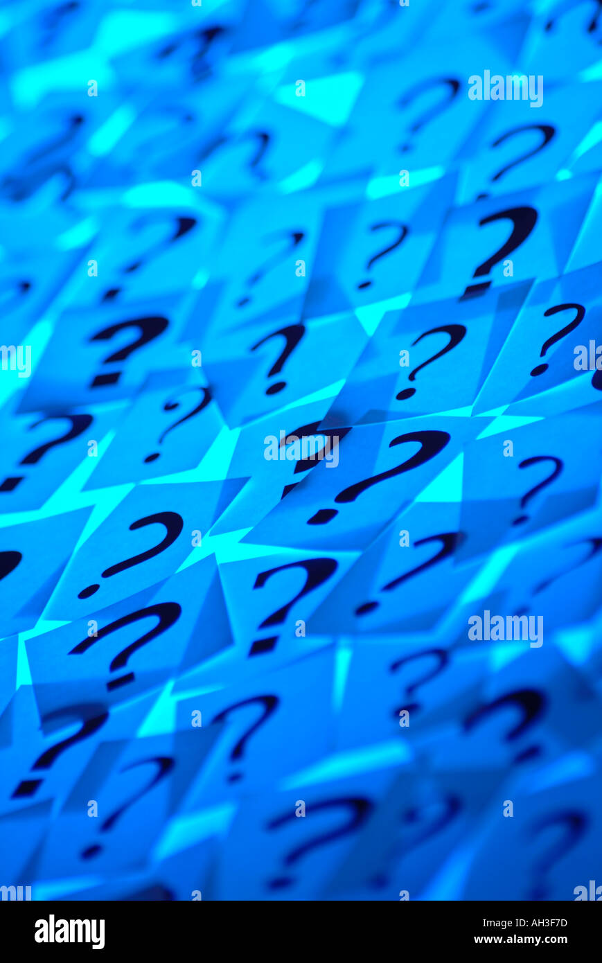 Question marks blue Stock Photo - Alamy