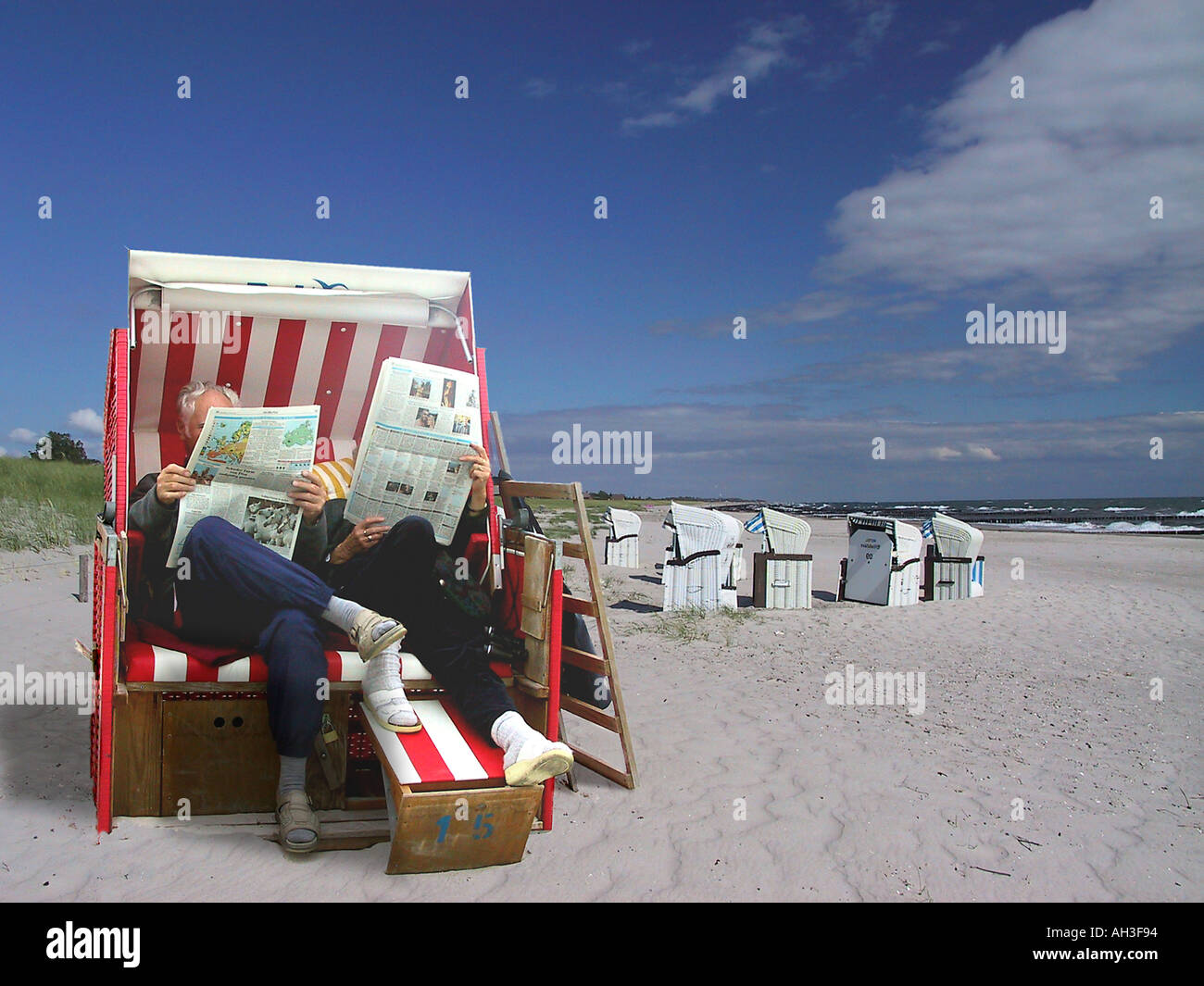 German baltic strandkorb beach basket hi-res stock photography and ...