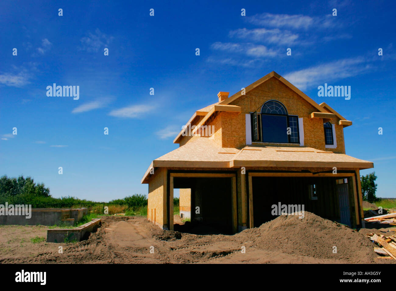 Partially constructed house Stock Photo - Alamy
