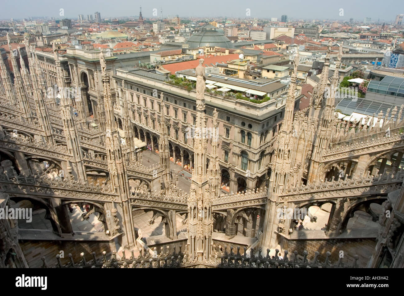 rooftop spires of Duomo Cathedral Milan Italy Stock Photo - Alamy