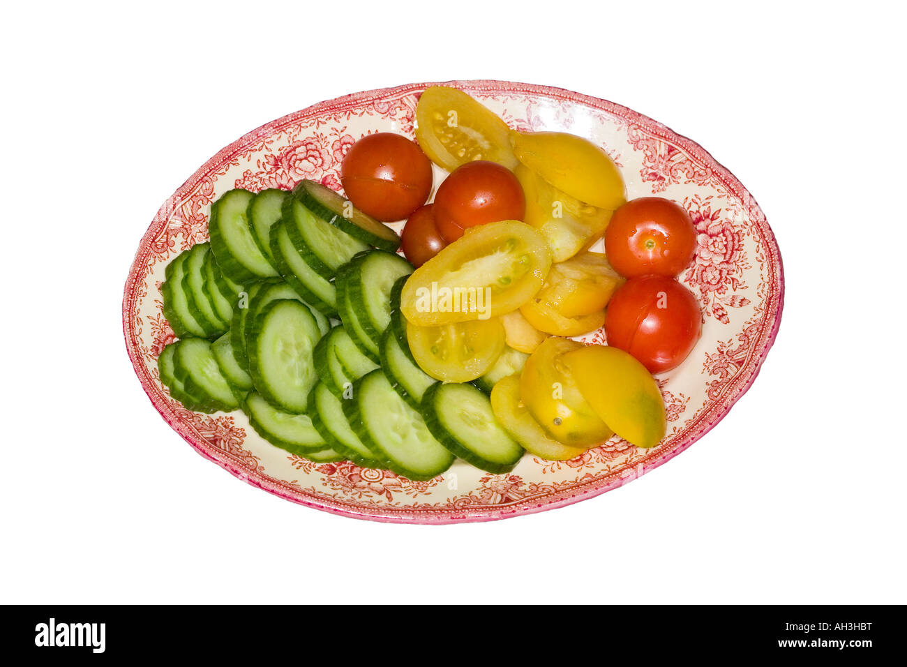 Vegetable on a plate with white background Stock Photo - Alamy