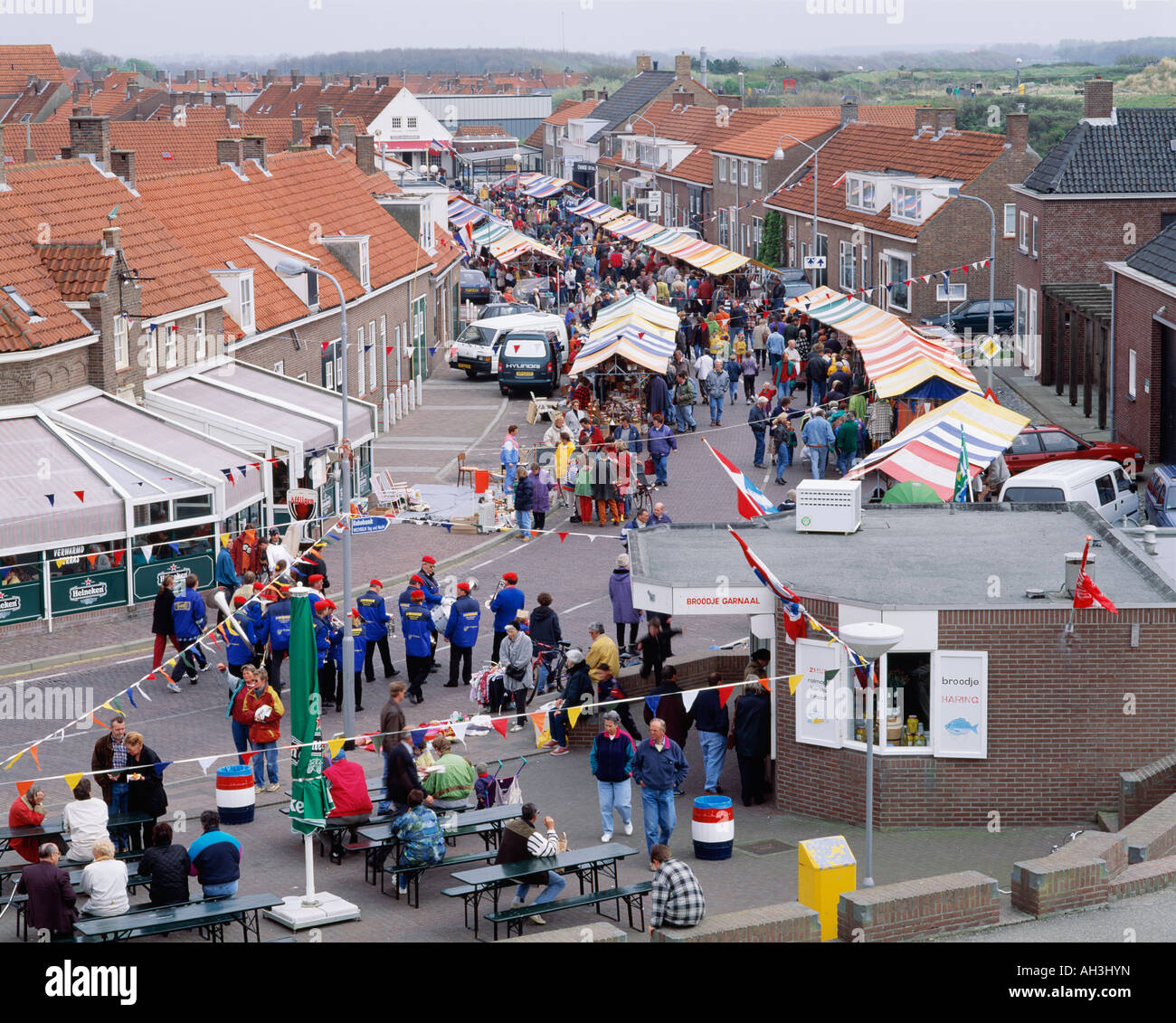 Netherlands people at market high angle view Stock Photo - Alamy