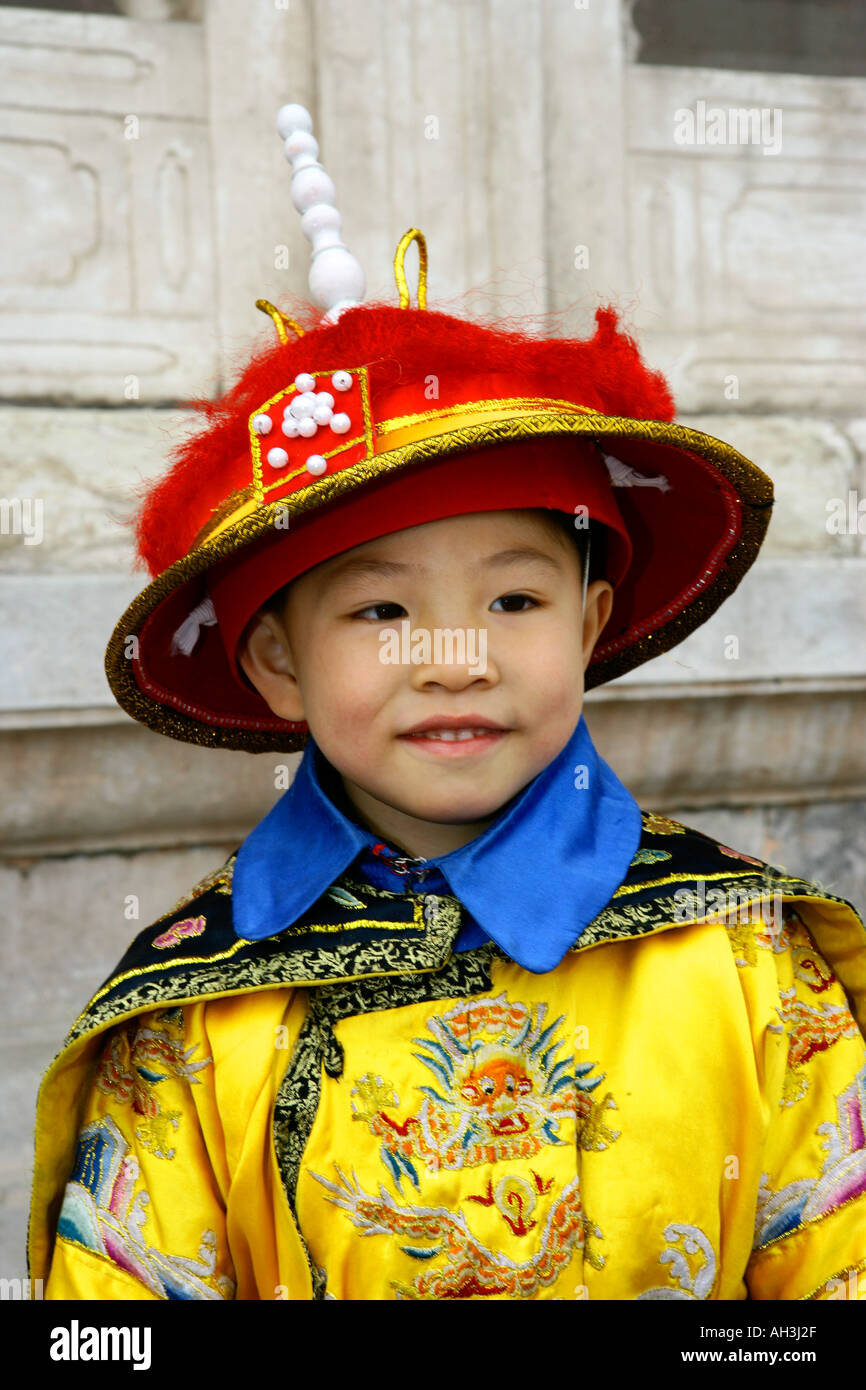 Young Chinese boy in Traditional Dress Beijing China Stock Photo - Alamy