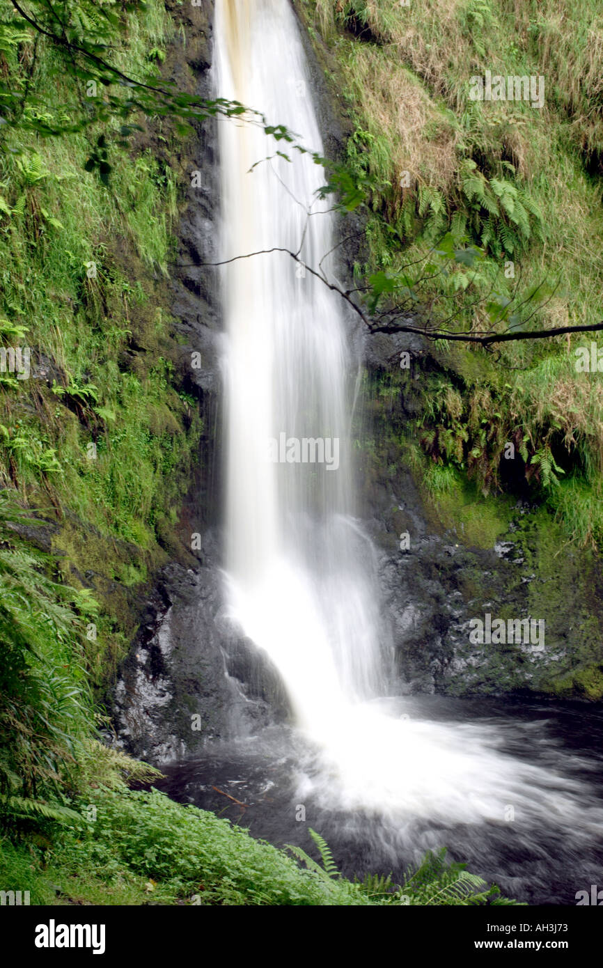 Pistyll Rhaedr Waterfall Wales UK Stock Photo - Alamy