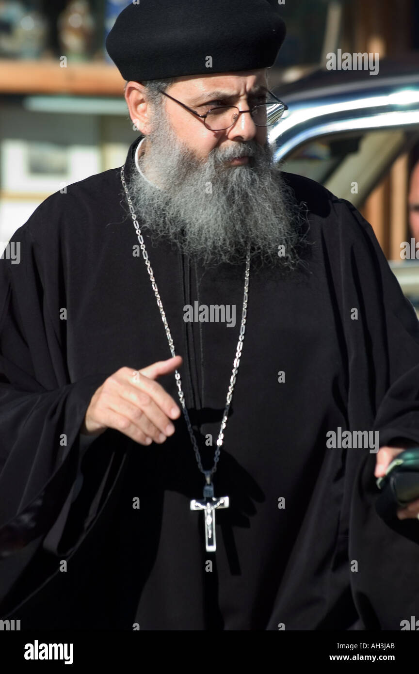 Orthodox Christian in traditional clothes Old Walled City Jerusalem ...