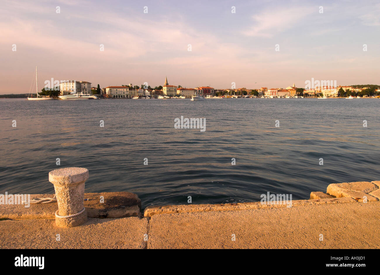 Croatia sunset Istria Pula Harbour Stock Photo - Alamy