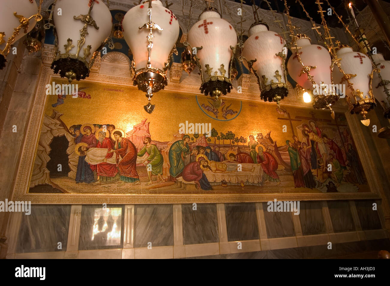 wall painting of Jesus Christs Death Church of the Holy Sepulchre Old ...