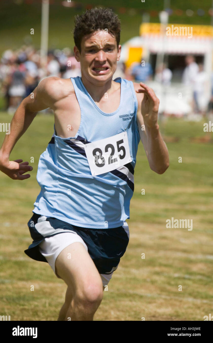 teenage fell runner at Ambleside sports, Lake District, UK Stock Photo ...