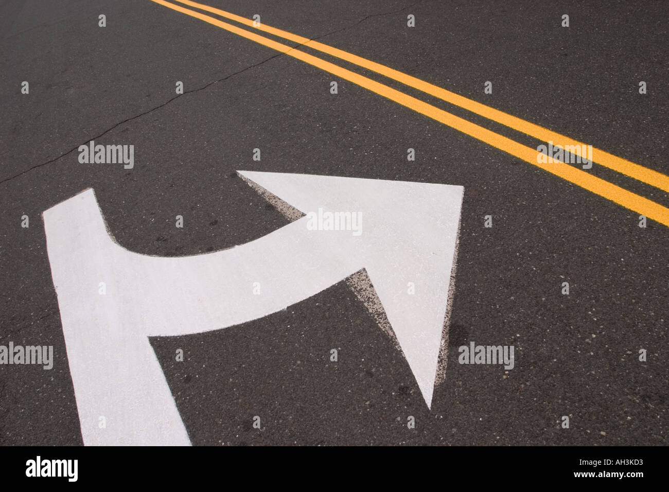 Directional arrows on a city street Stock Photo - Alamy