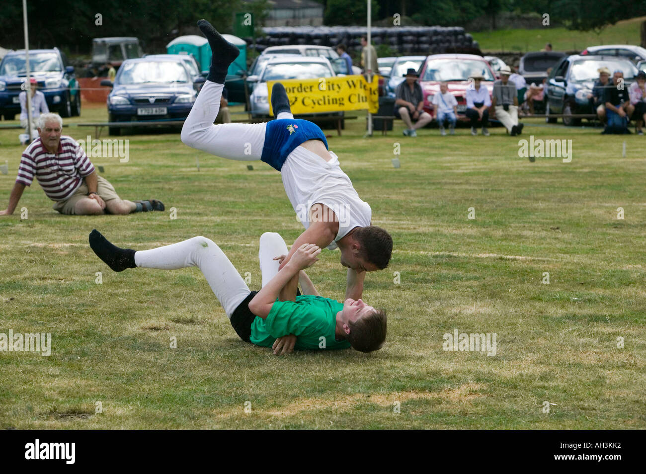 Cumberland wrestling at Ambleside sports, Lake district, UK Stock Photo ...