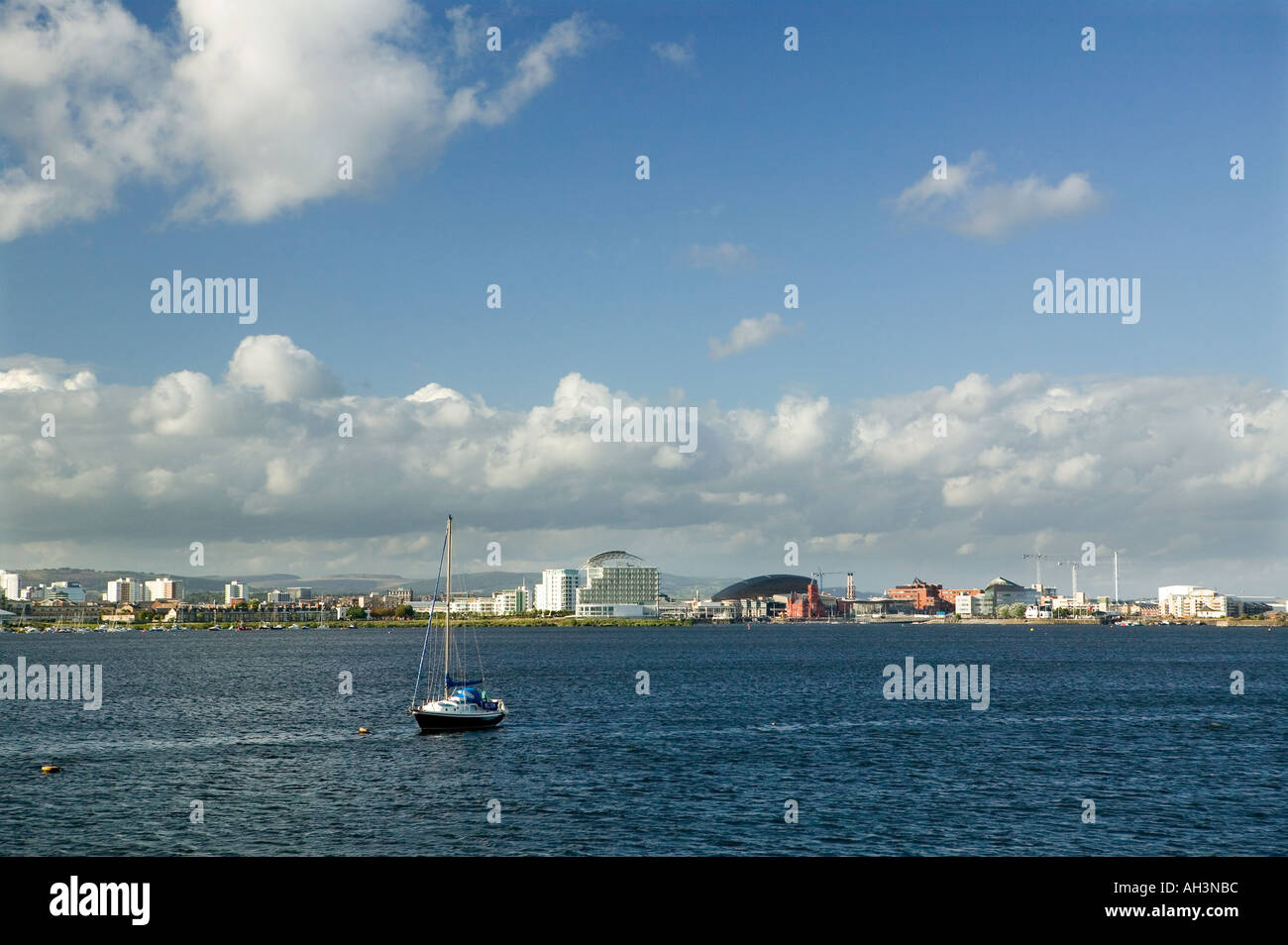 Cardiff Bay skyline with St David's Hotel and the Pierhead Building ...