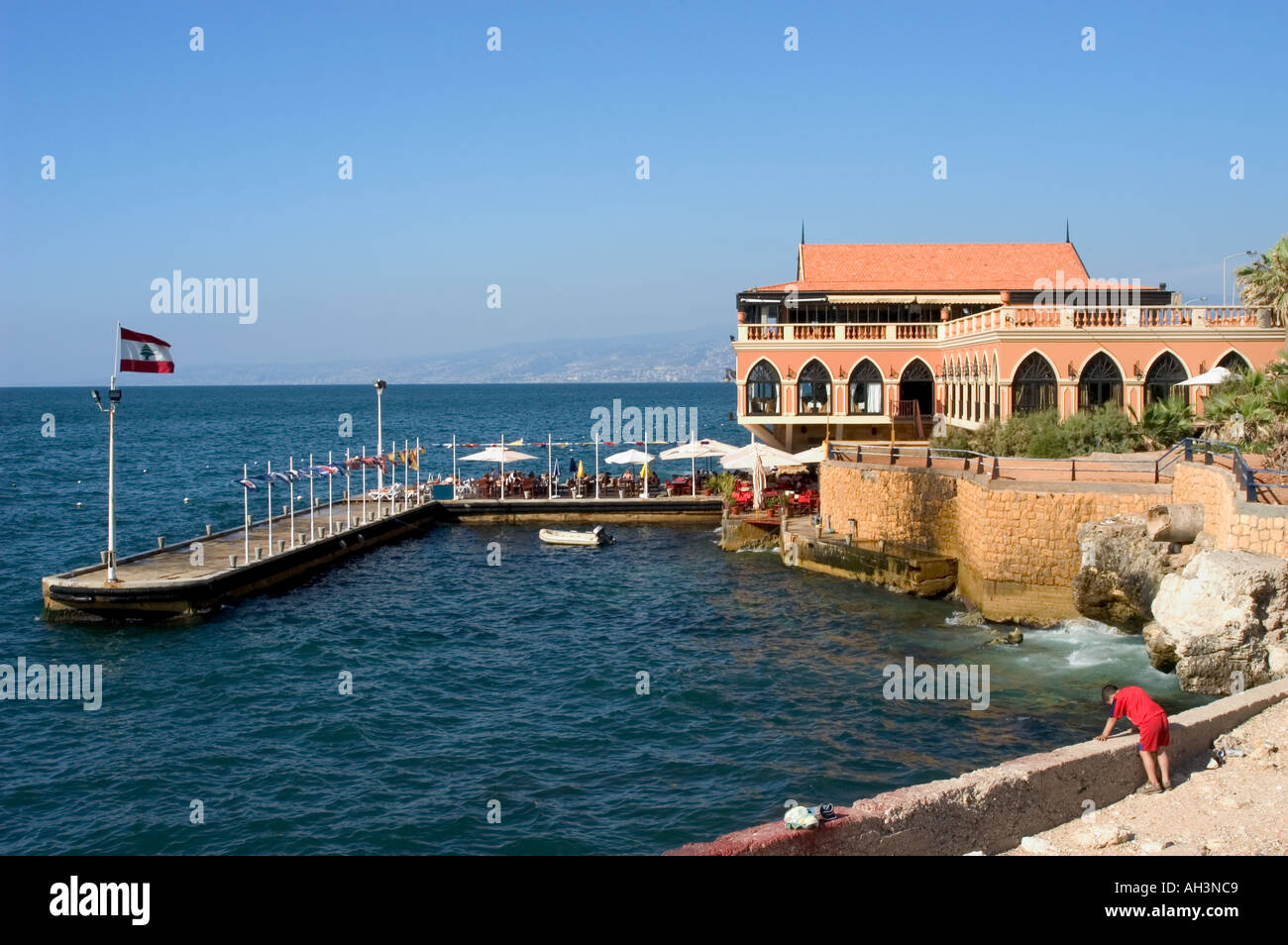 corniche and harbour Bierut Lebanon Middle East Stock Photo - Alamy