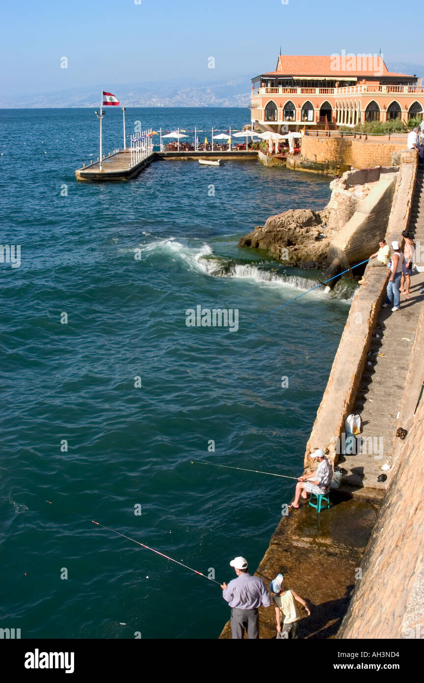 corniche and harbour Bierut Lebanon Middle East Stock Photo - Alamy