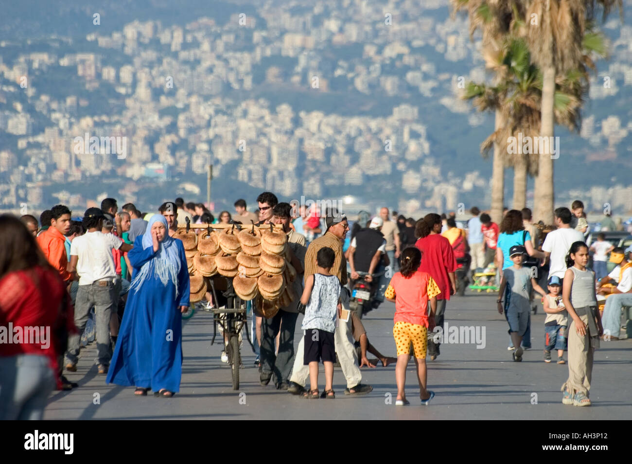 corniche and harbour Bierut Lebanon Middle East Stock Photo - Alamy
