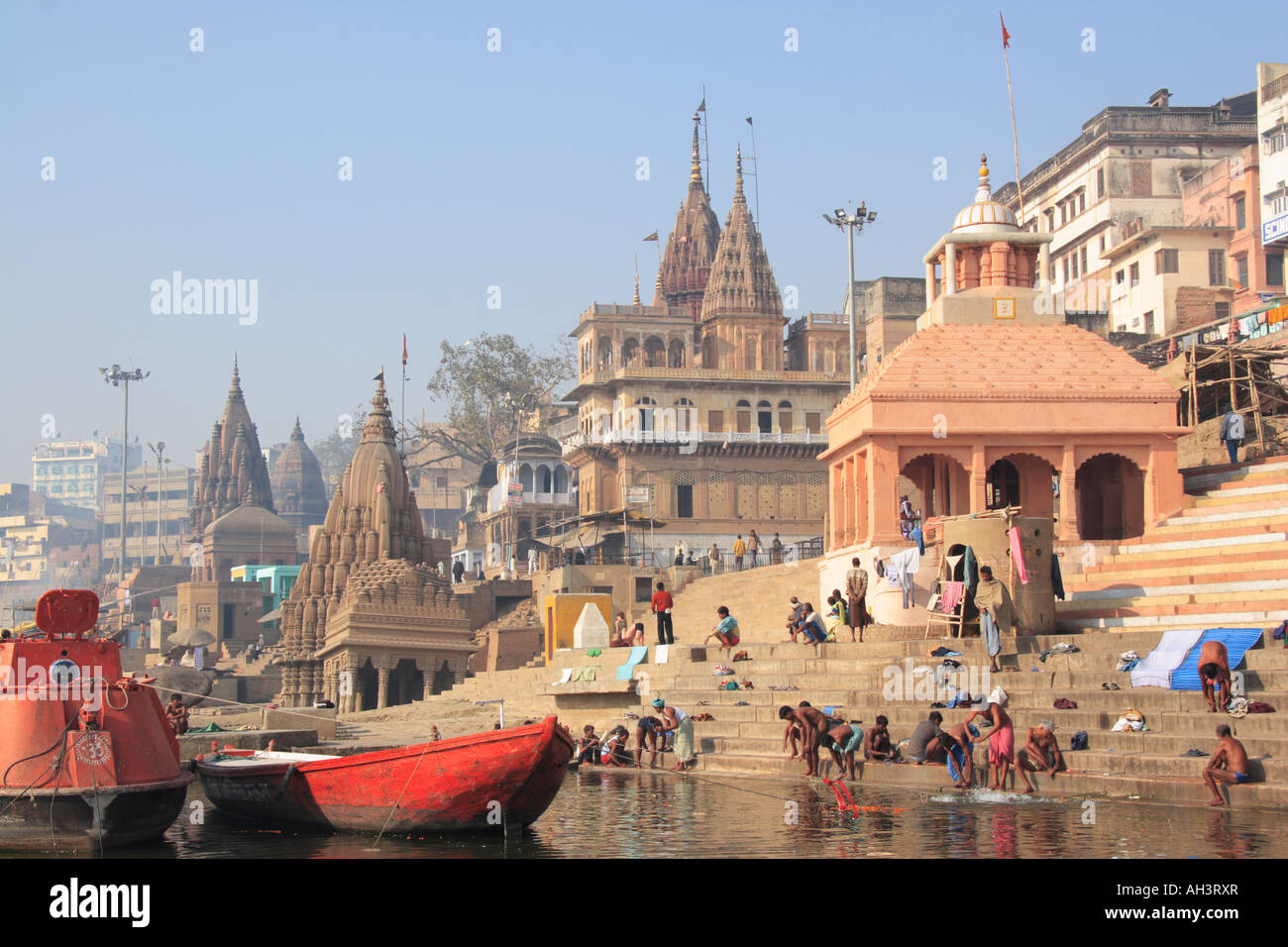 Varanasi Benares Benaras Banaras Hindu holy city on Ganges Ganga state ...