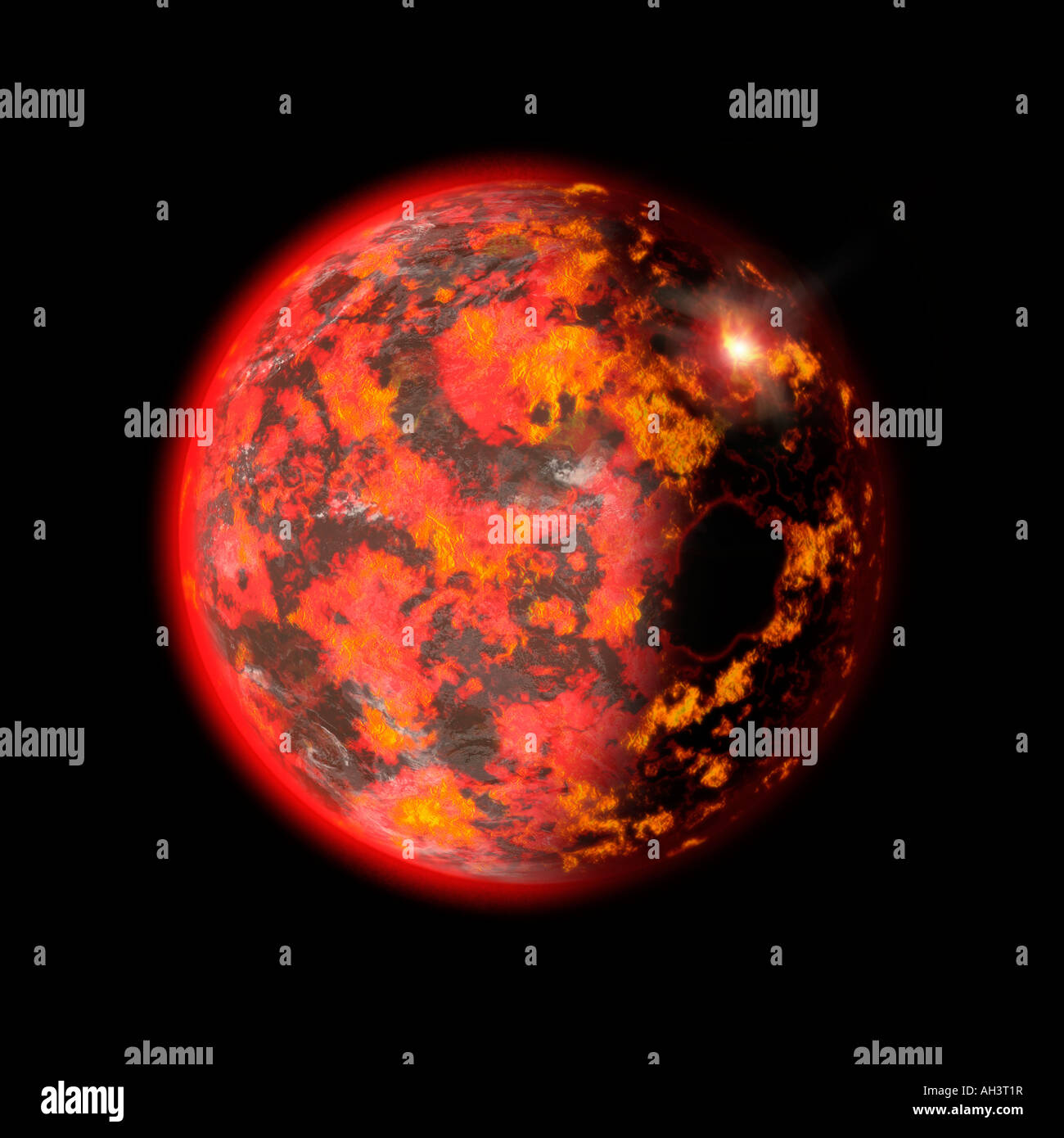 Illustration very realistic of the vision of earth formation Stock ...