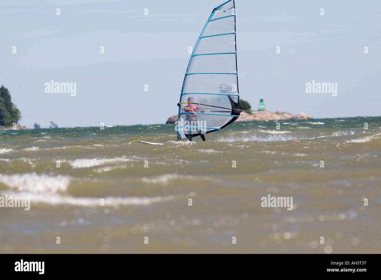 Windsurfing on the sea Stock Photo - Alamy