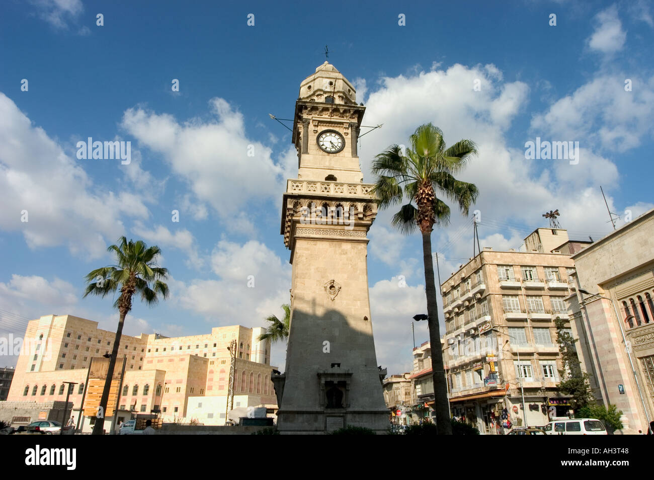 Clock Tower downtown Aleppo Haleb Syria Middle East Stock Photo - Alamy