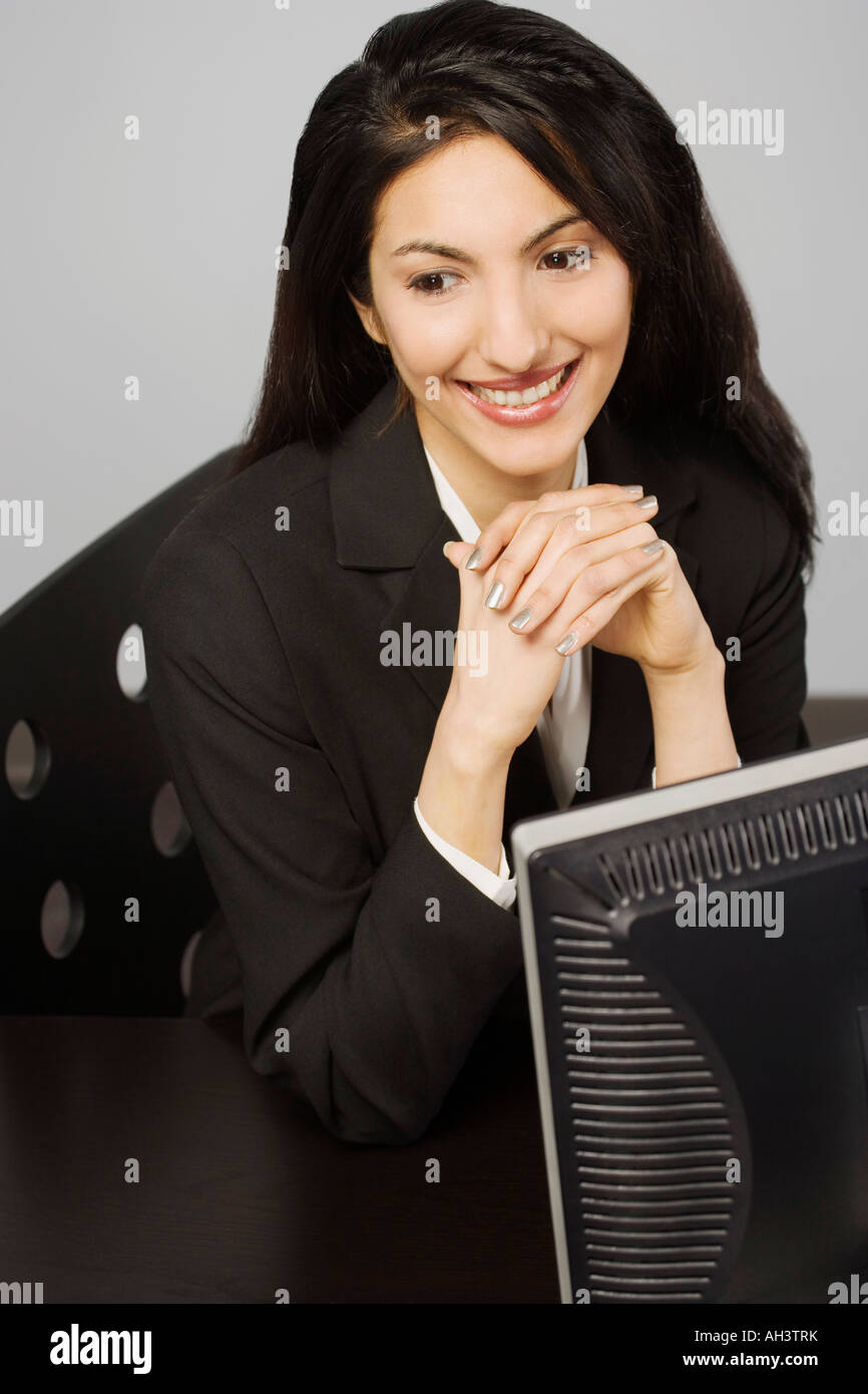 Business woman at work Stock Photo - Alamy