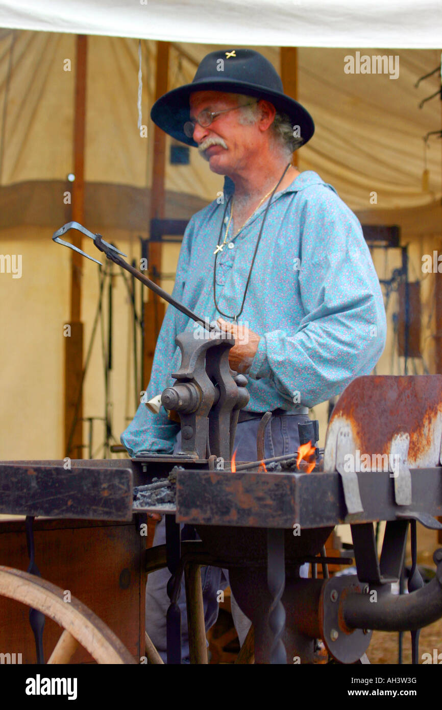 Civil War Reenactor Black Smith Stock Photo - Alamy