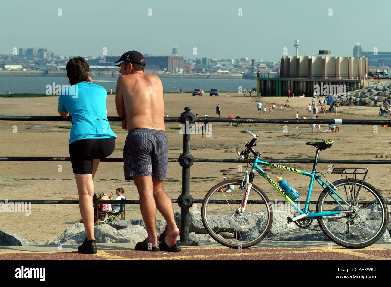 New Brighton beach Merseyside northern England UK Europe Stock Photo ...