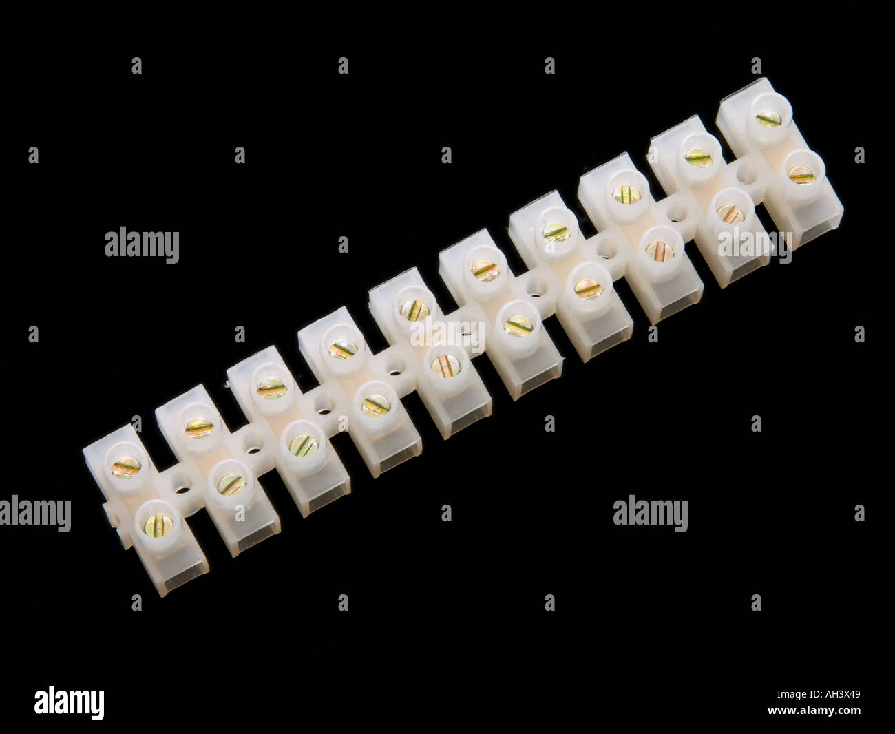 Electrical terminal joining strip Stock Photo - Alamy