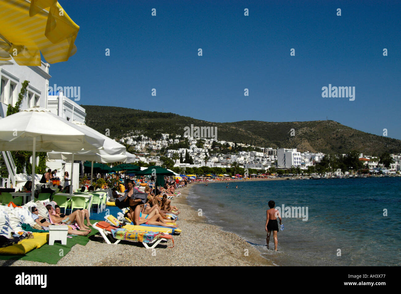 Beach in Bodrum, Turkey Stock Photo - Alamy