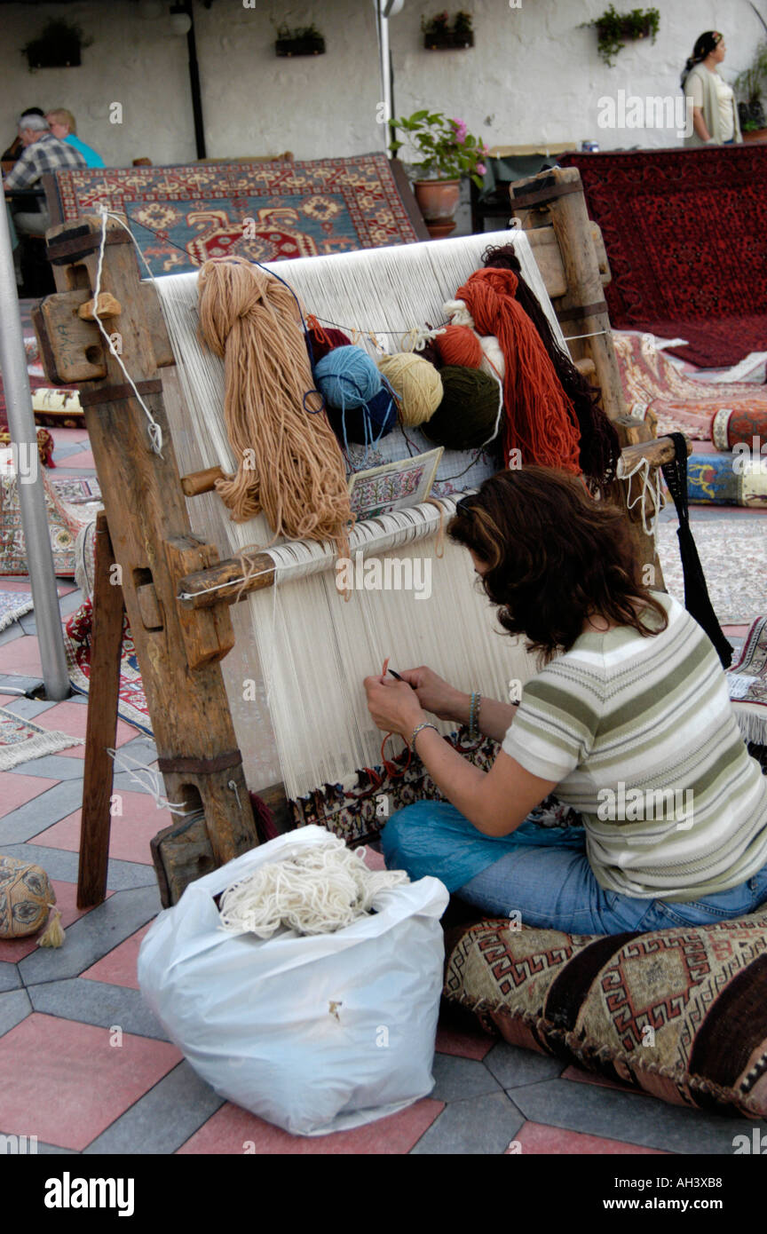 Weaving loom turkish carpets hi-res stock photography and images - Alamy