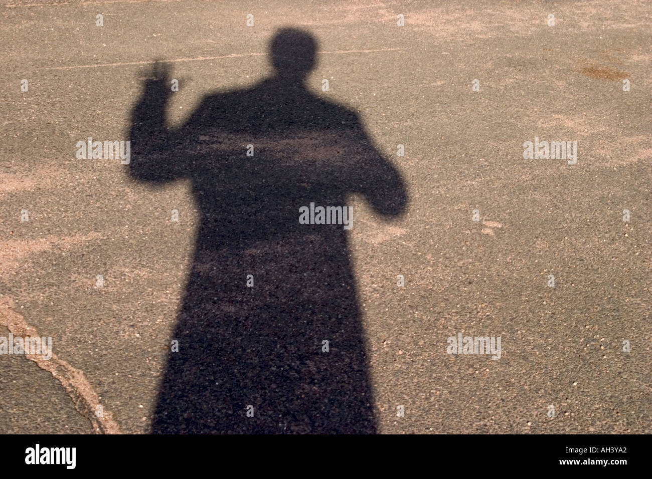 Shadow man waving hand on hi-res stock photography and images - Alamy