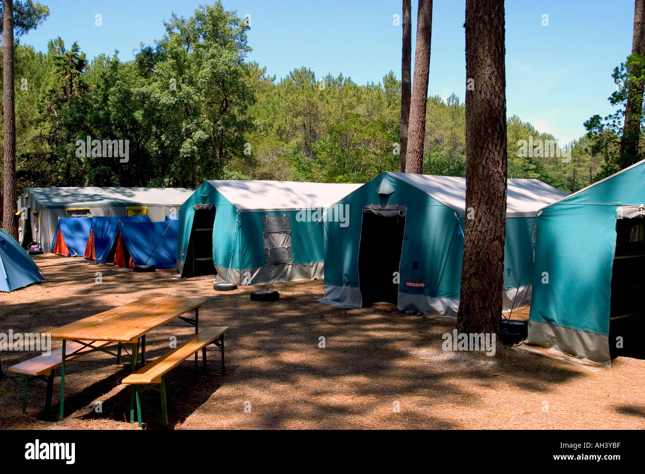 Campsite in summer in france Stock Photo - Alamy