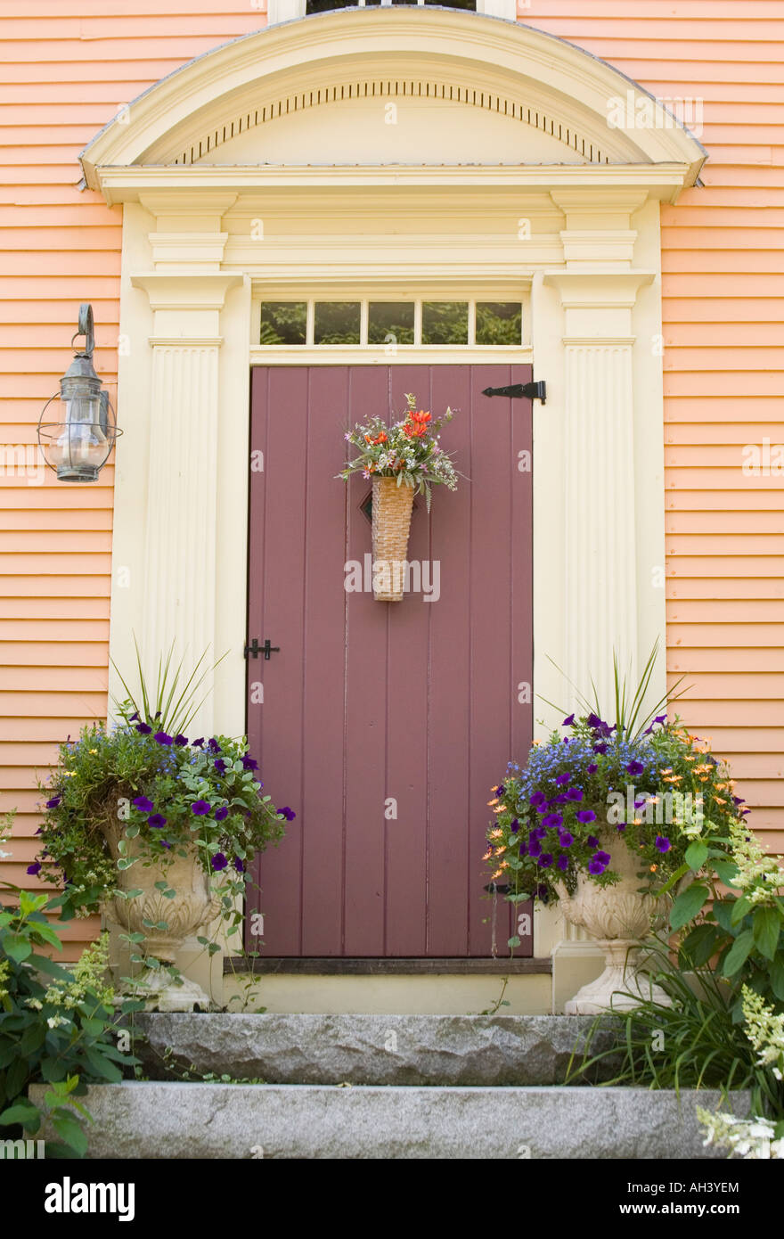 Front door of the historical Oracle House Inn, in Portsmouth New ...