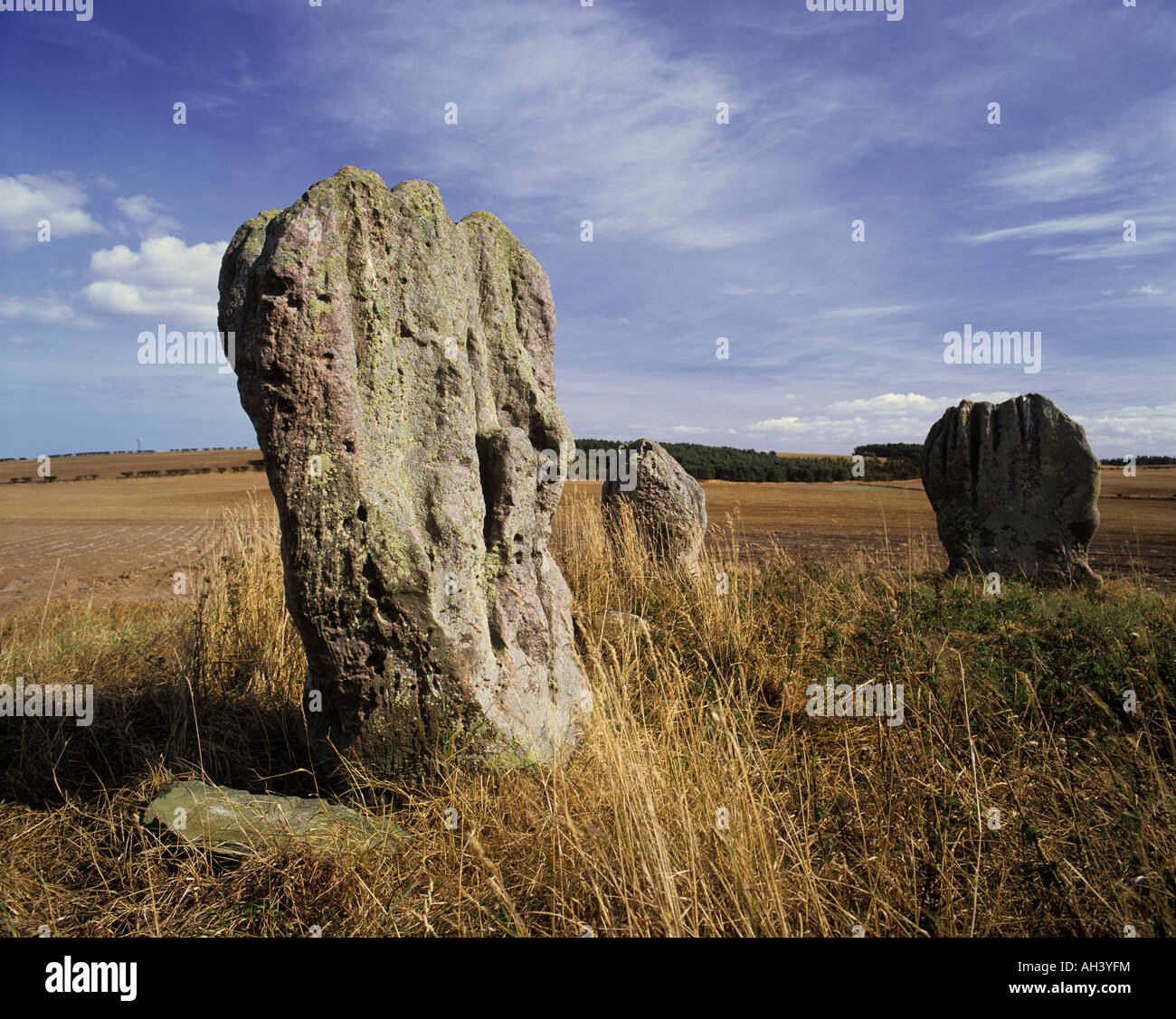 Duddo Four Stones stone circle in Northumberland Stock Photo - Alamy