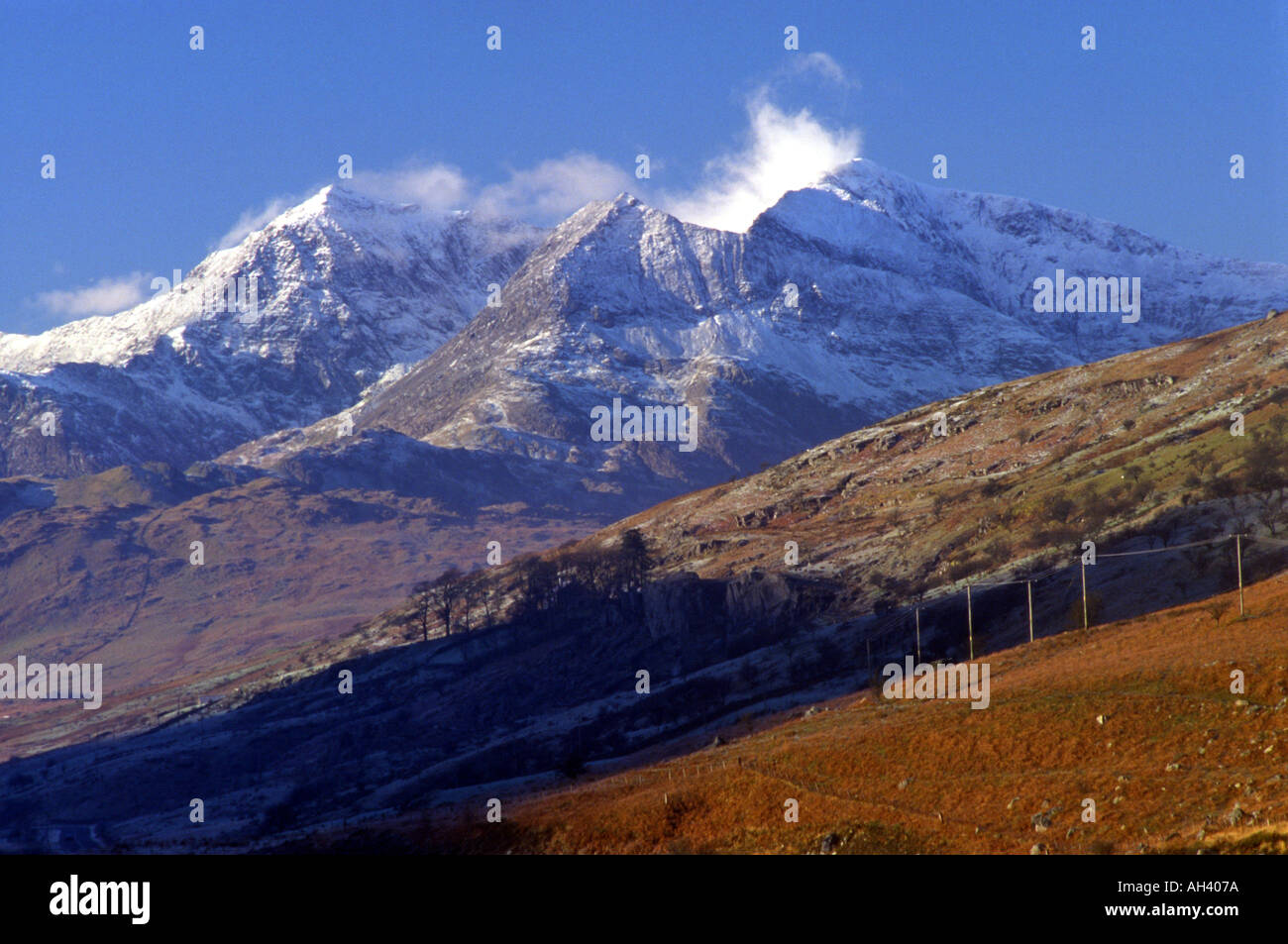 Snowdon Range Snowdonia Gwynedd North Wales Stock Photo - Alamy