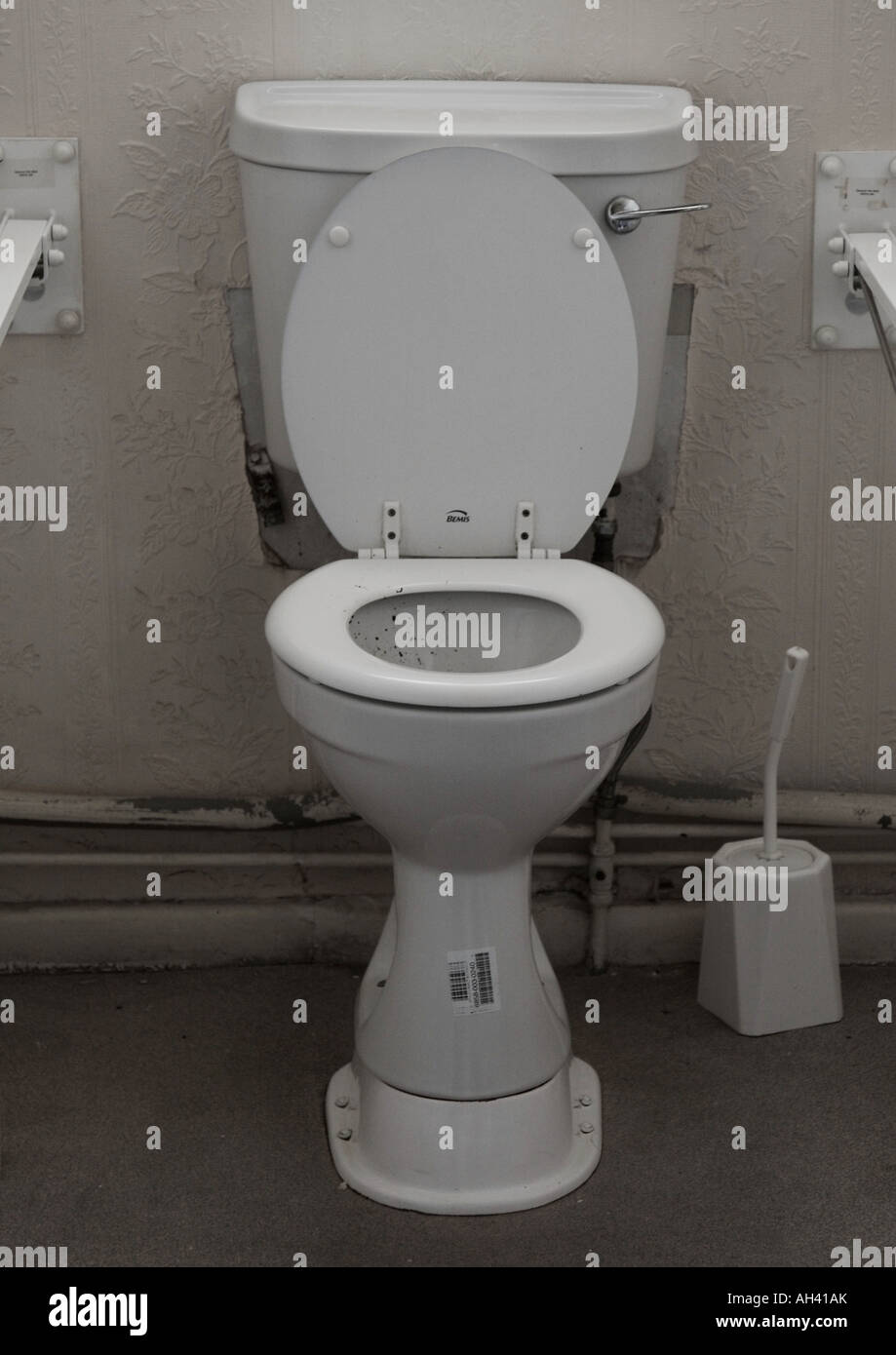 Dirty toilet in a care home Stock Photo - Alamy