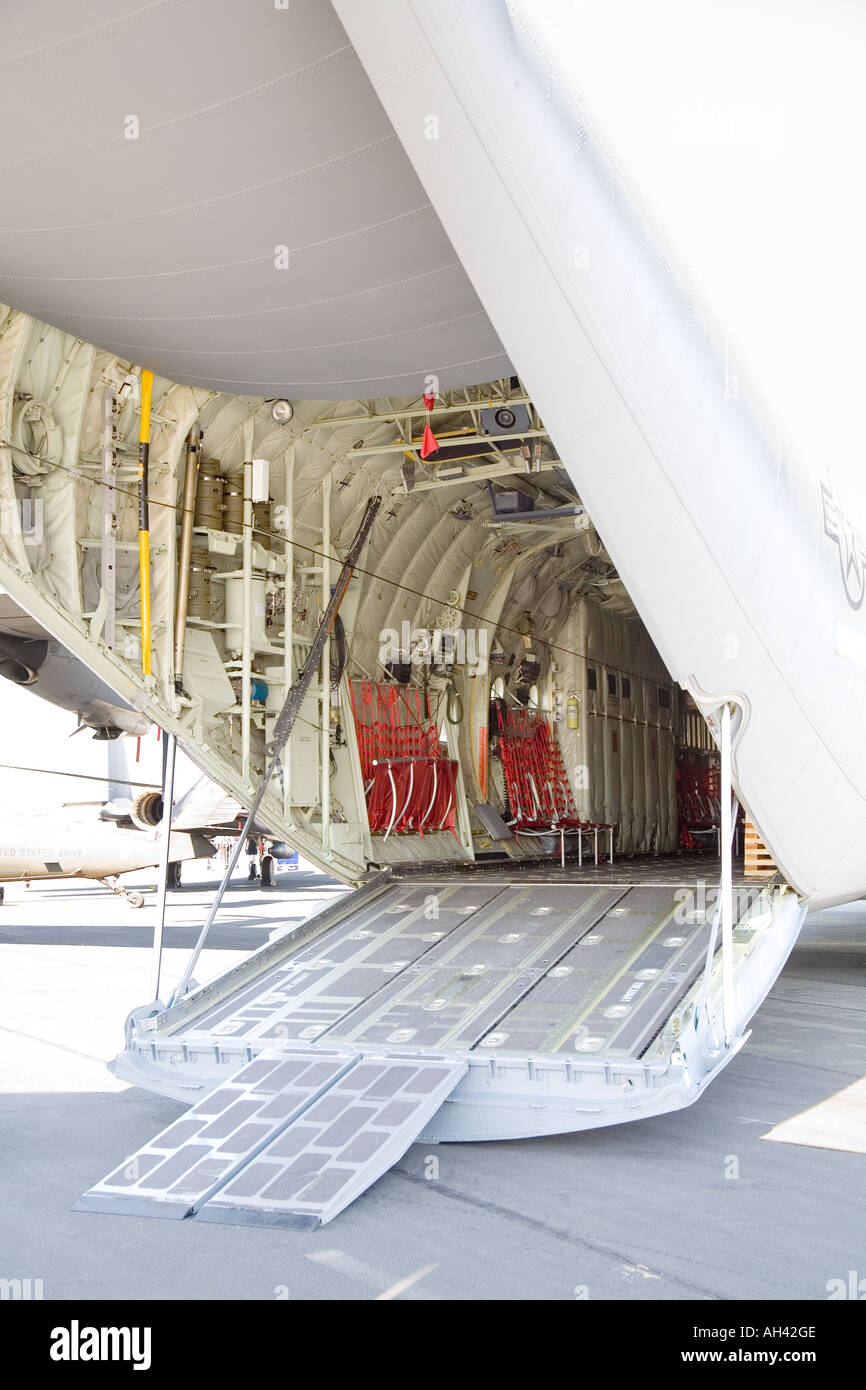 US Lancer B-1B aircraft entrance to loading cargo hold Stock Photo - Alamy