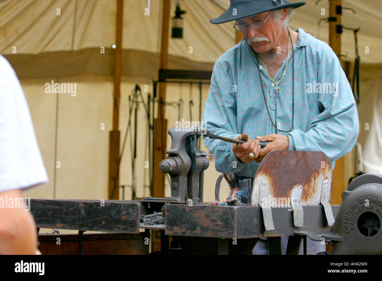 Civil War Reenactor Black Smith Stock Photo - Alamy