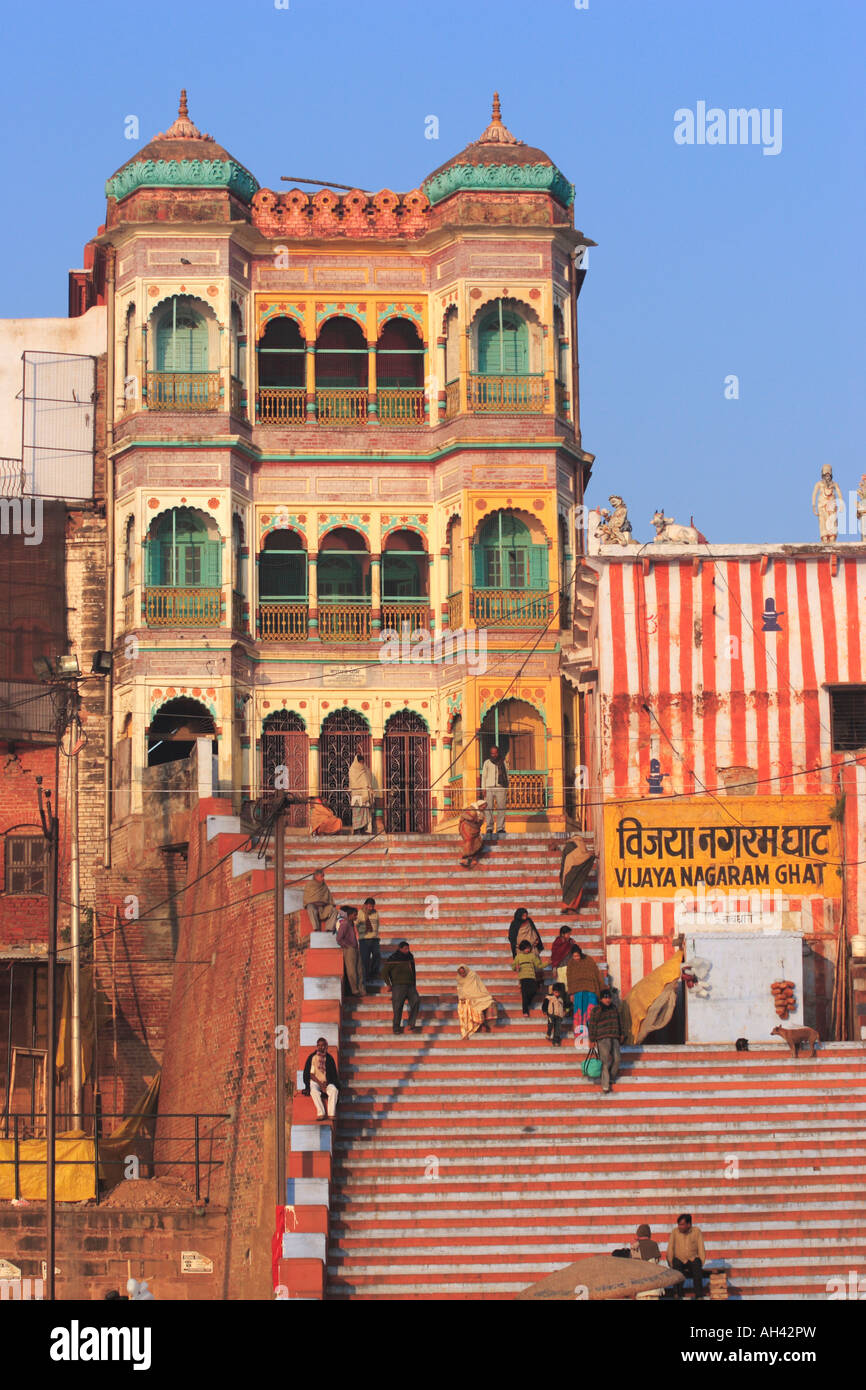 Varanasi Benares Benaras Banaras Hindu holy city on Ganges Ganga state ...