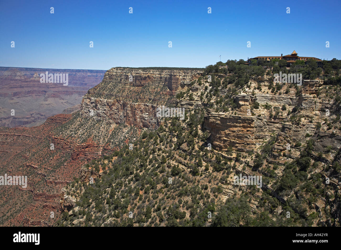 South Rim Village of the Grand Canyon from the West Stock Photo - Alamy