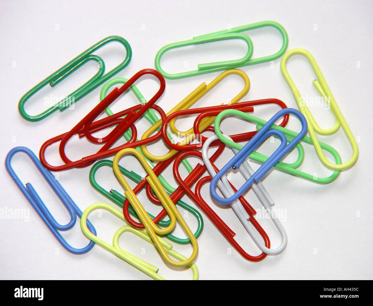 Coloured paper clips GB UK 2004 Stock Photo - Alamy