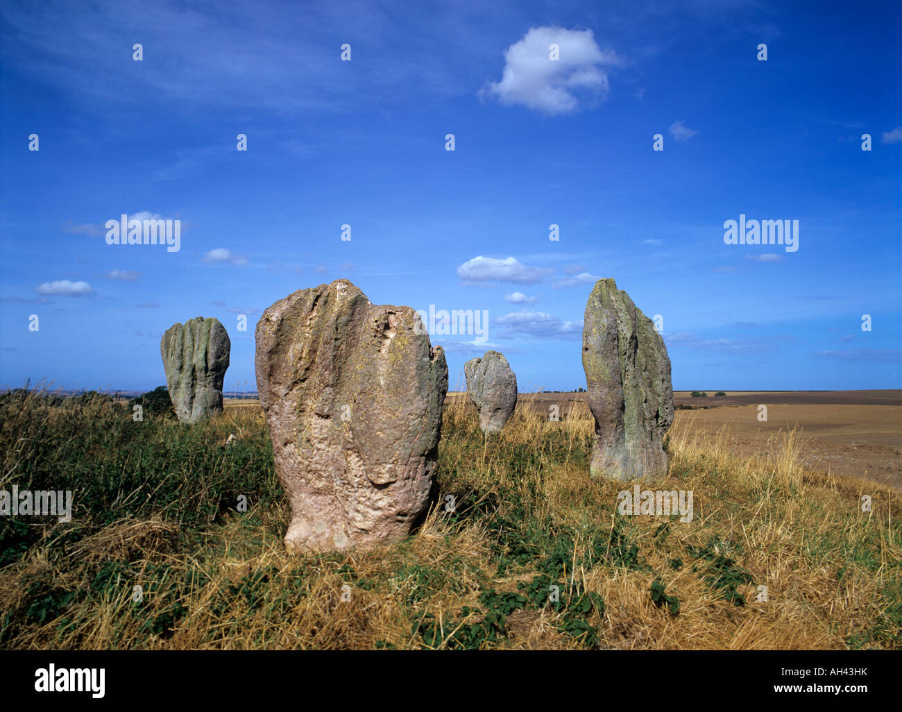 Duddo Four Stones stone circle in Northumberland Stock Photo - Alamy