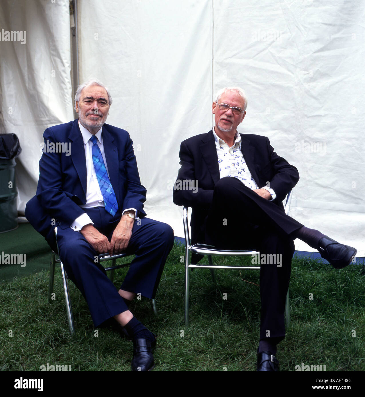 British comedy sitcom writers Ray Galton and Alan Simpson blue tie at ...