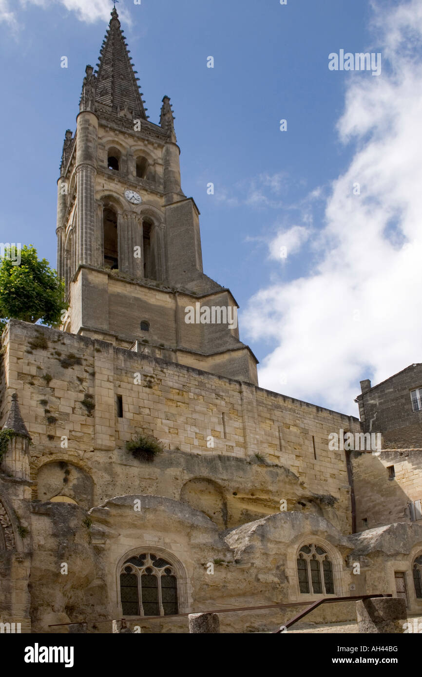 St Emilion Church Stock Photo - Alamy