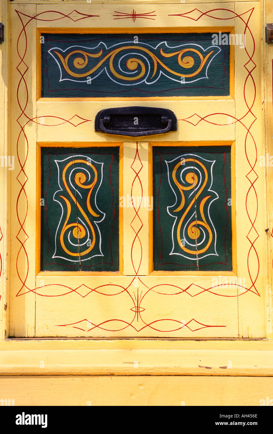 Detail of the Door of a Gypsy Caravan Stock Photo - Alamy