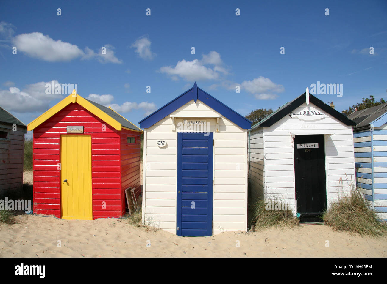 Colourful Beach Huts Stock Photo - Alamy
