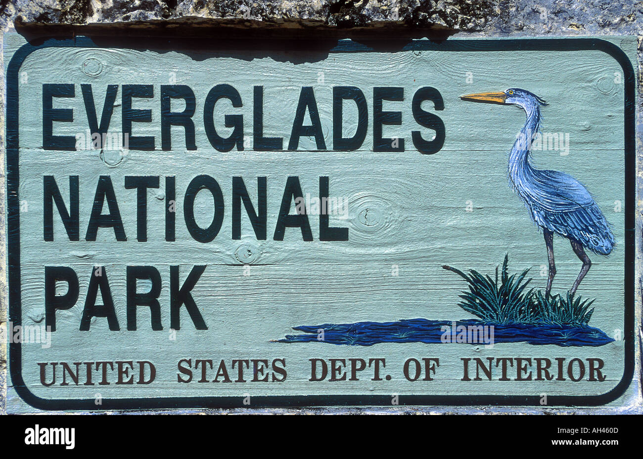 Entry sign to Everglades National Park near Homestead Florida Stock ...